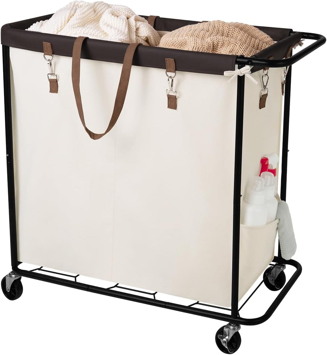 200L Extra Large Laundry Basket with Wheels, Laundry Hamper with Wheels ...