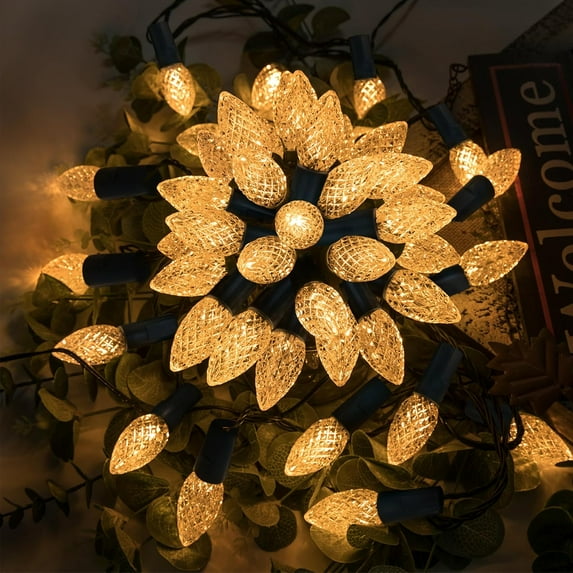 200LED 66 FT C6 Christmas String Lights Plug in Fairy Twinkle String ...