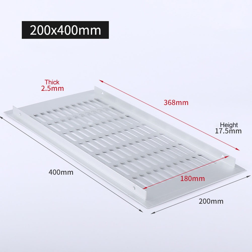 200MM Rectangular Air Vent Cover Aluminum Alloy Ventilation Grille For ...