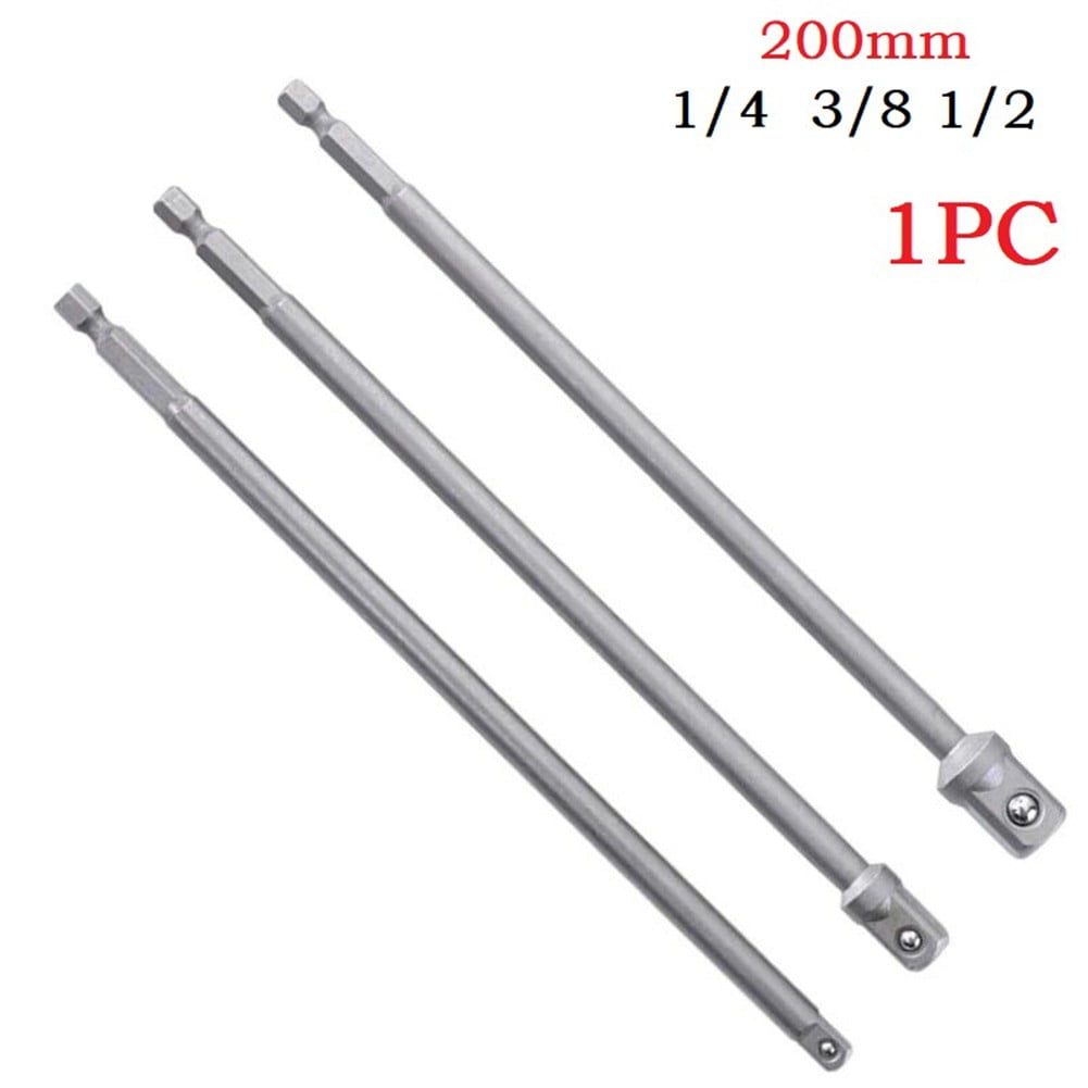 200Mm Socket Adapter Hex Shank To 1 4 3 8 1 2 Extension Drill Bits Bar ...