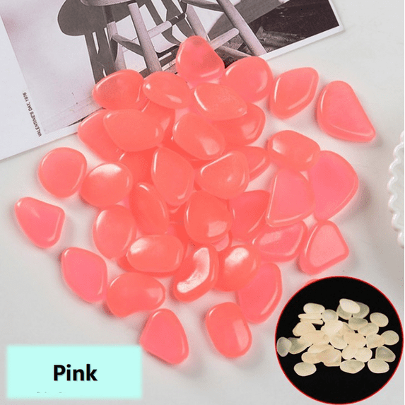 200PC Glow in The Dark Pebbles, 3mm Colorful Luminous Stones, Glowing ...