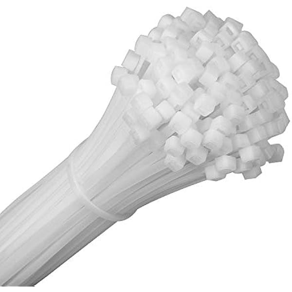 200PCS 14 Inch White Zip Ties Heavy Duty - Industrial 50 lbs Tensile ...