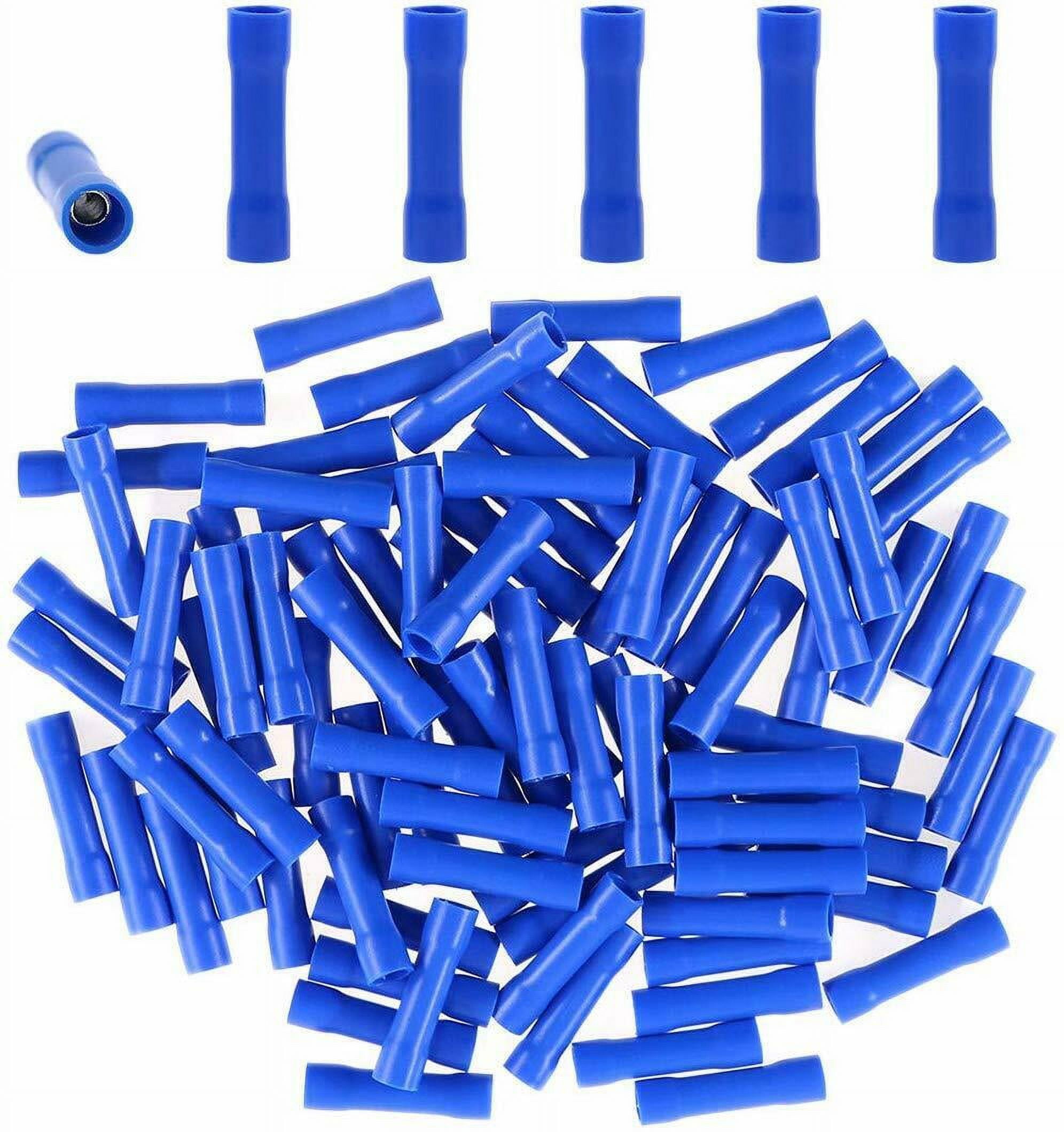 200PCS 16-14 Gauge AWG Blue Insulated Crimp Terminals Crimping ...