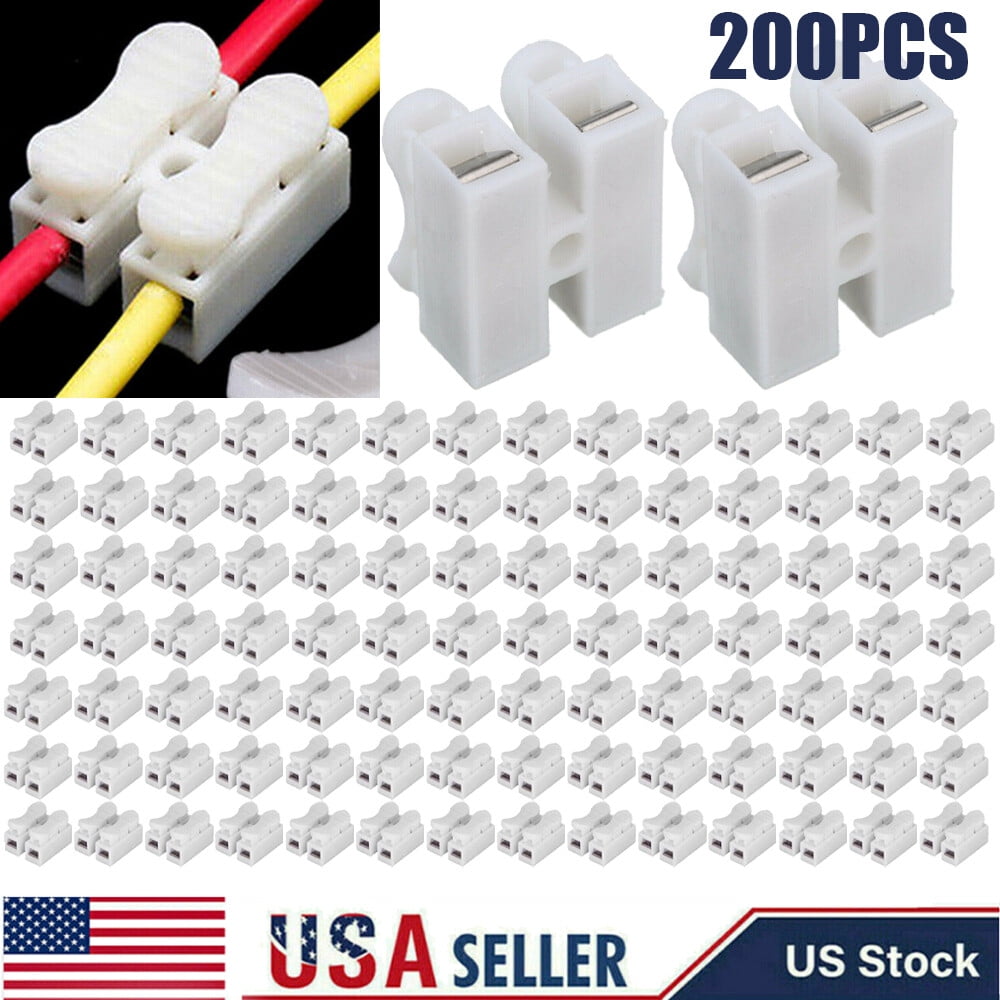 200PCS 2Pin Quick Splice Lock Wire Terminals Electrical Cable ...