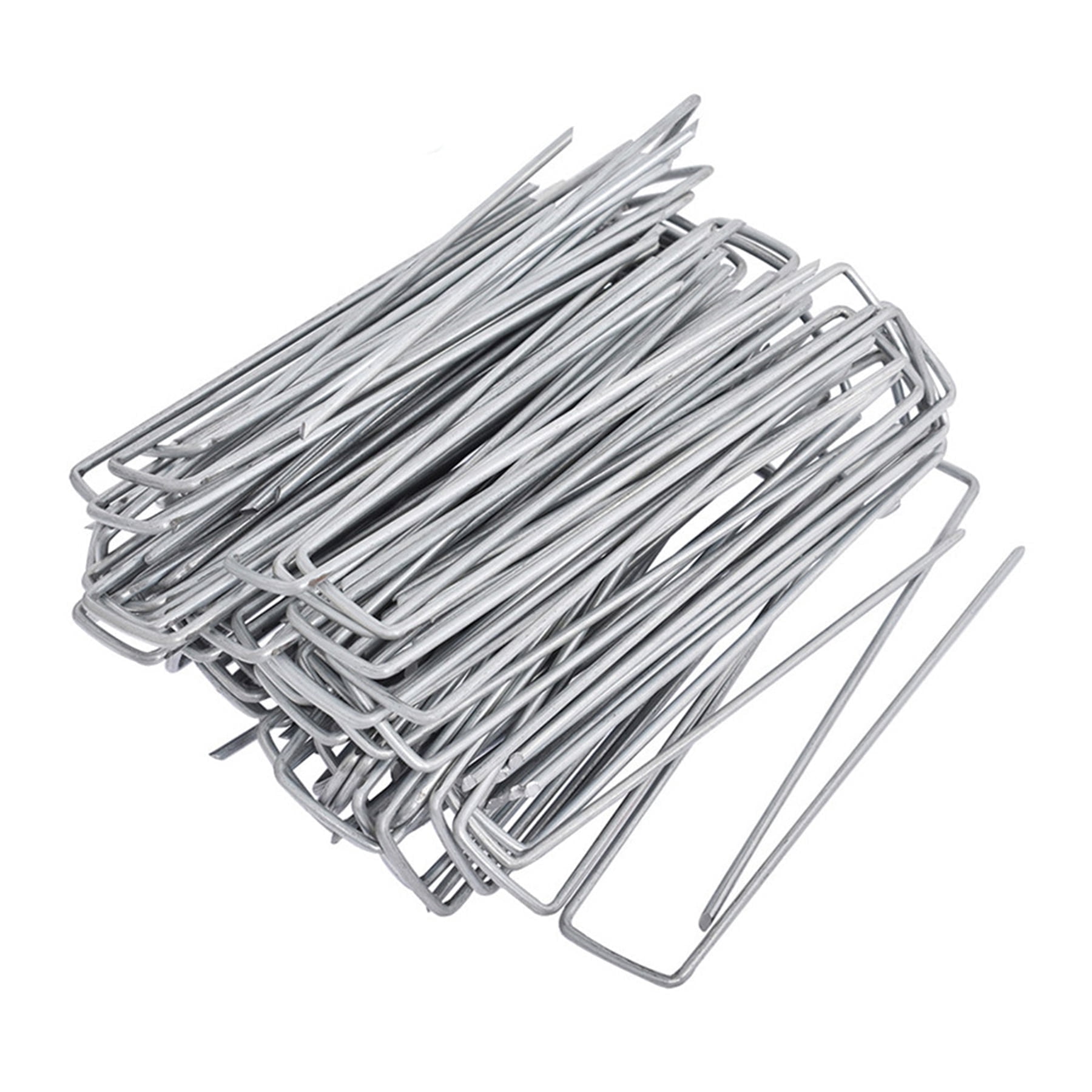 Walmart 200PCS 6In Lawn Ground Cover Steel Sod Staples Sturdy Garden ...