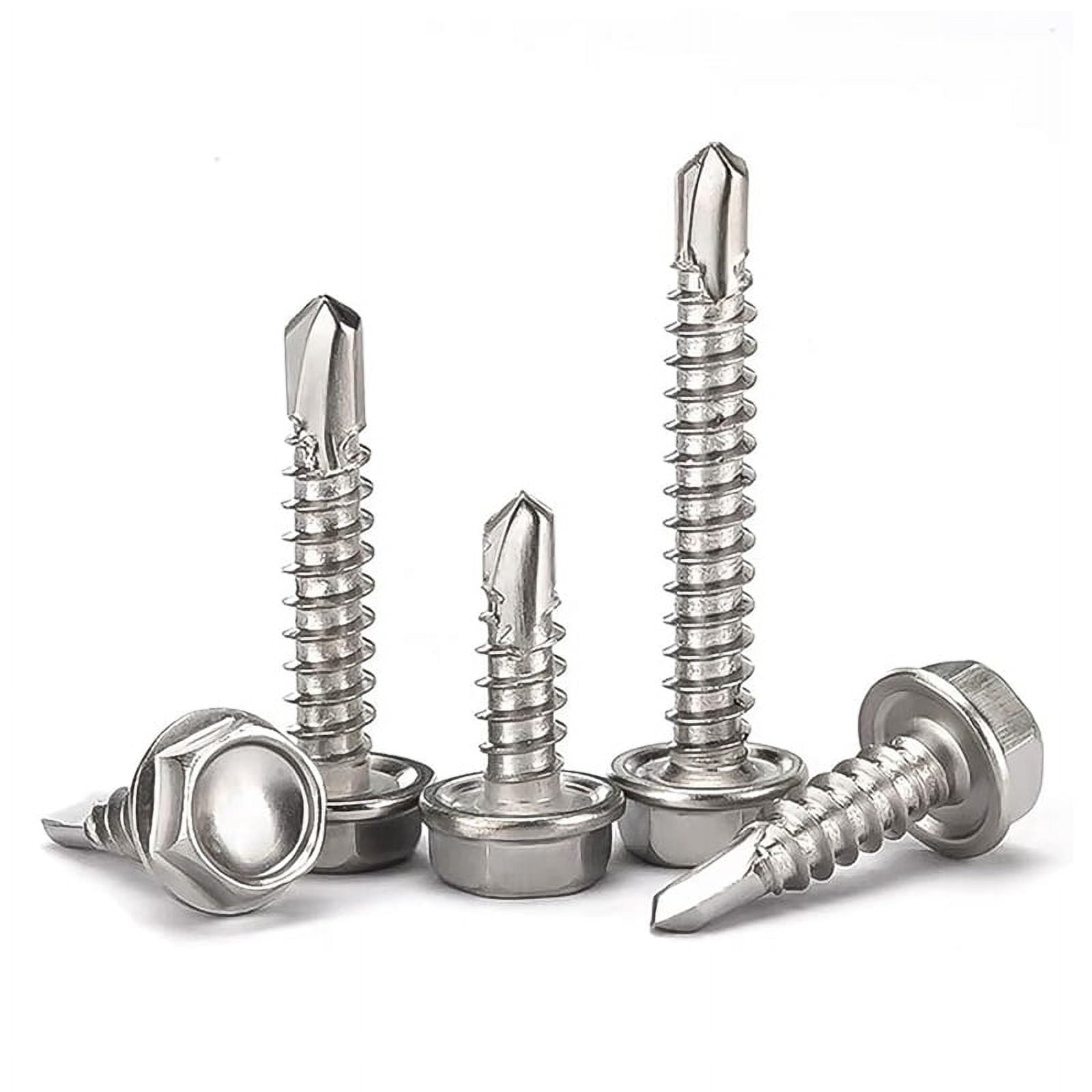 200PCS 8 x 1/2 Inch to 1-1/4 Inch Self Drilling Screws for Metal,Stainless Steel Sheet Screws ...