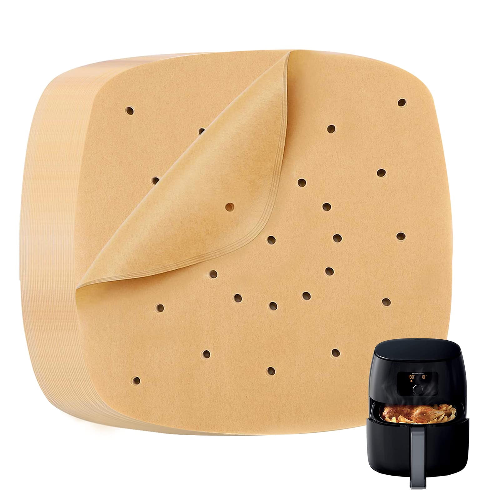 200PCS 9 Inch Square Air Fryer Disposable Baking Paper Liners Non-Stick ...