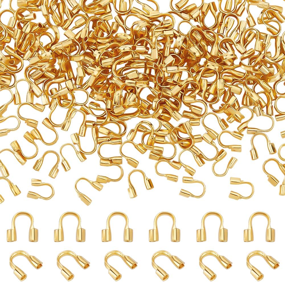 200PCS Brass Wire Guardian and Protectors Golden U Shape Wire Guards ...