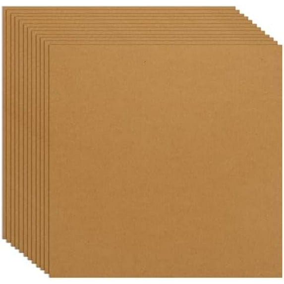 200PCS Brown Cardstock 12x12 Heavyweight Kraft Cardstock 250gsm Brown ...