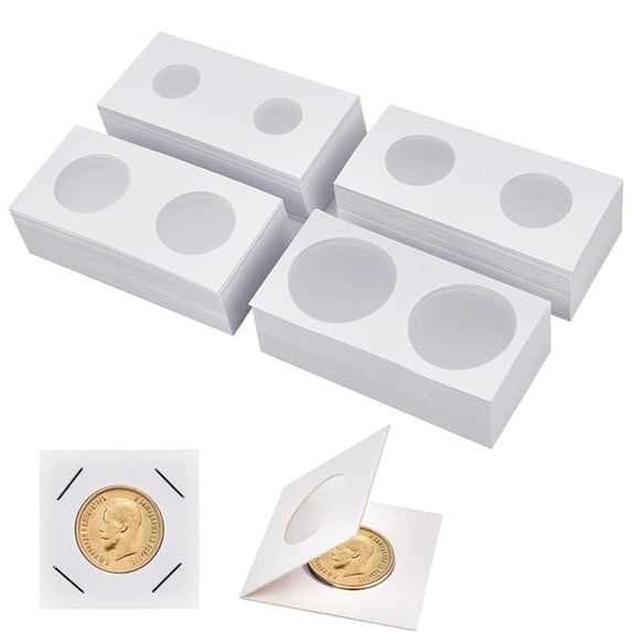 Maystar 200PCS Cardboard Coin Holders Set for 2x2 Coin Flip Pages, 4 ...
