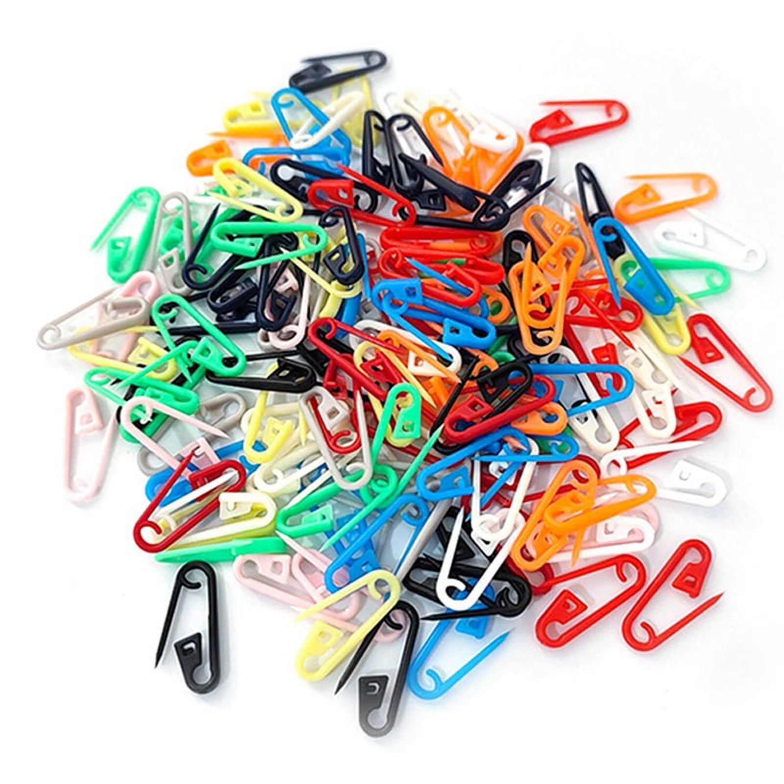 200PCS Color Plastic Safety Pin 2.3 cm Black and Red - Walmart.com