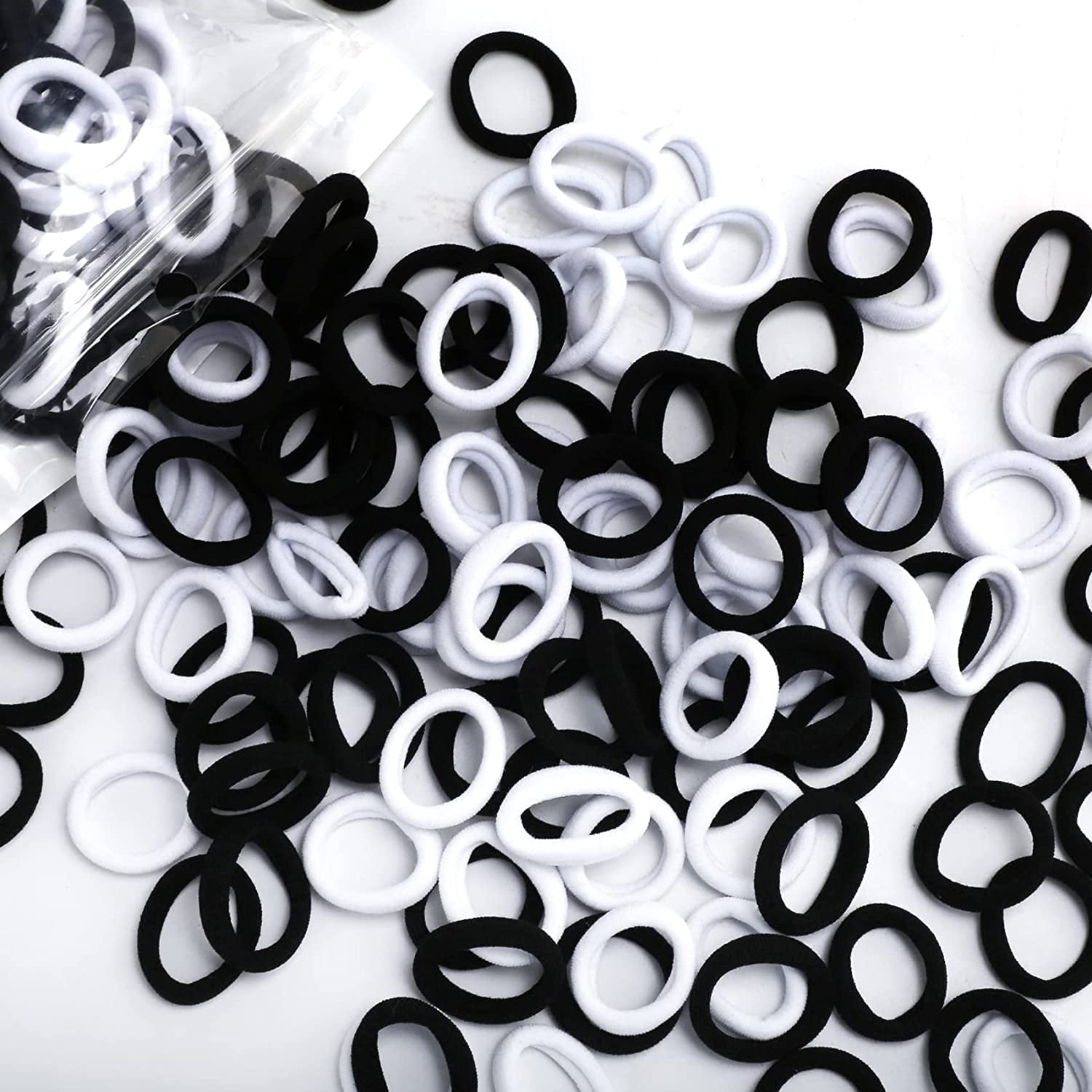 "Ziediop 200PCS Cotton Toddler Hair Ties, Seamless Baby Hair Bands ...