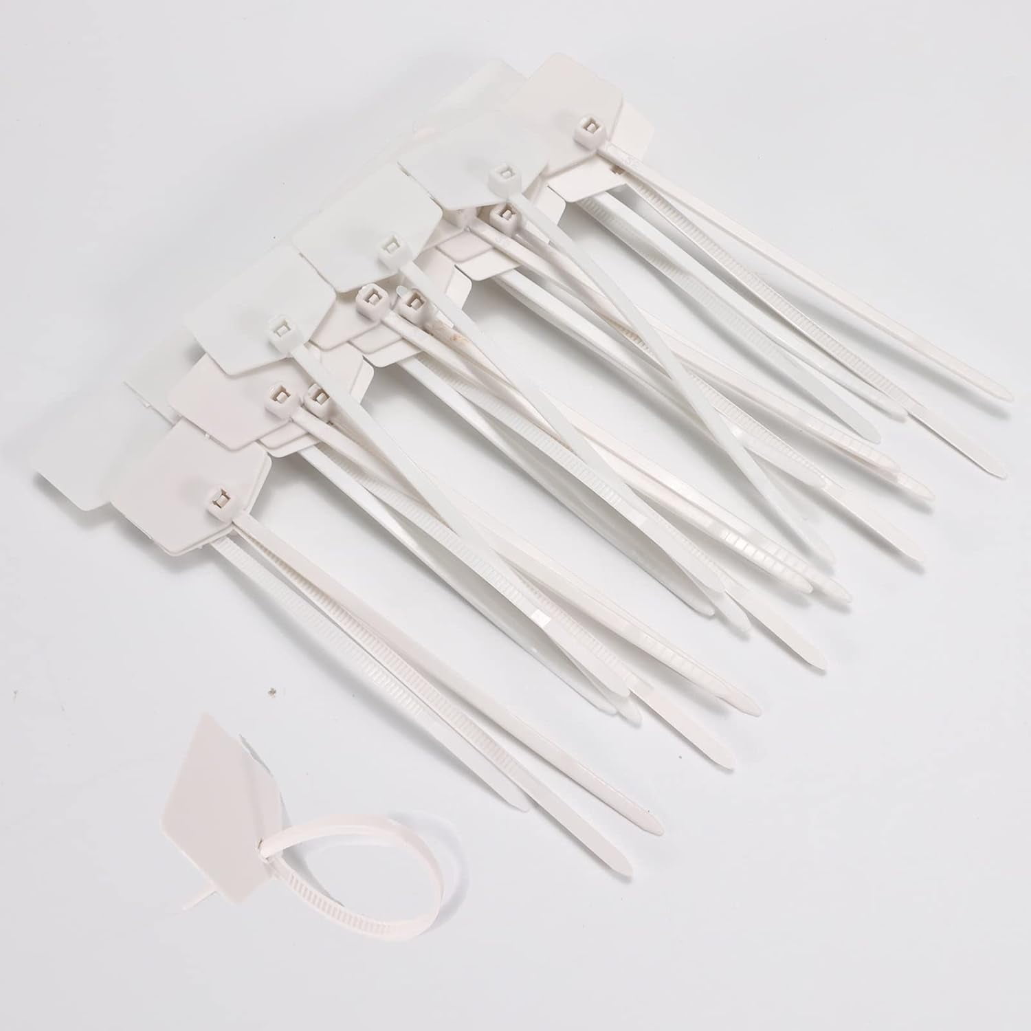 200PCS Disposable Nylon Marker Cable Ties, Waterproof Shipping Tags ...