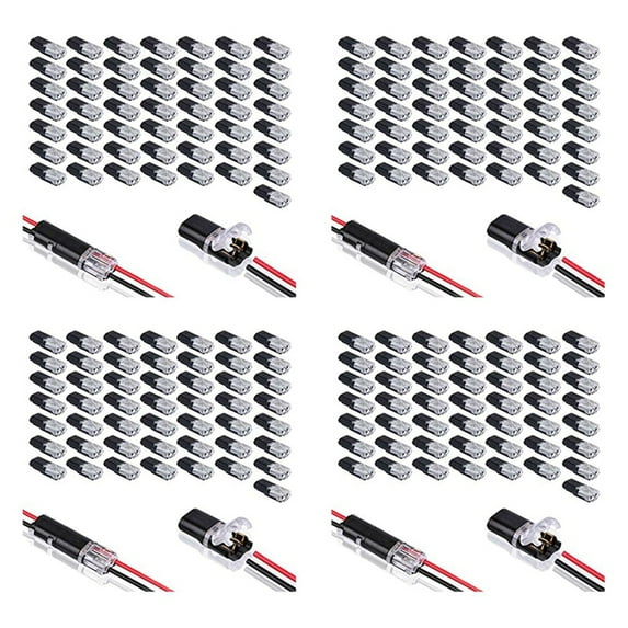200PCS Double-Wire Plug-In Connector with Locking Buckle,Pluggable ...