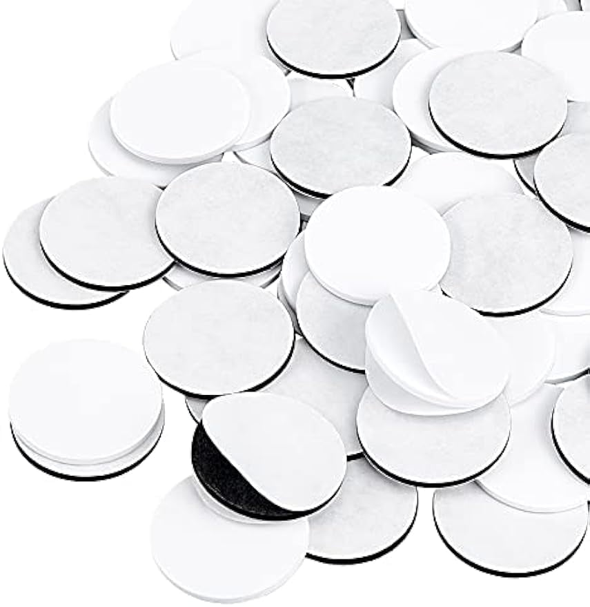 200PCS Flat Round Sticky Foam Sheets 2mm Thick Double Sided Adhesive ...