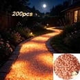 200PCS Glow in The Dark Pebbles, Rainbow Glow in the Dark Rocks Outdoor ...