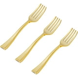 200PCS Gold Plastic Mini Forks, 4 Inches – Heavy Duty Disposable ...