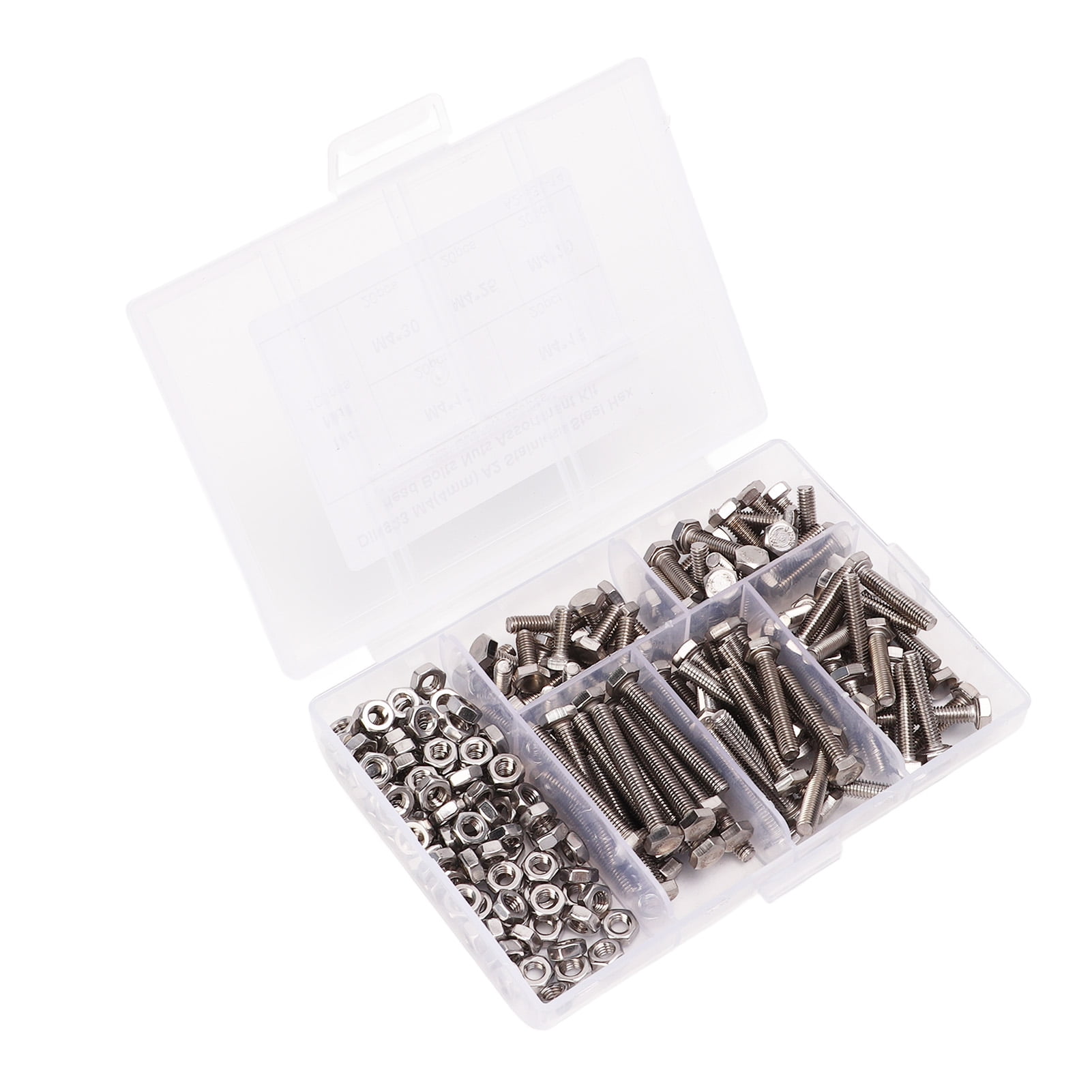 200PCS Hex Bolts Screw 304 Stainless Steel Anti Oxidation Metric Thread ...
