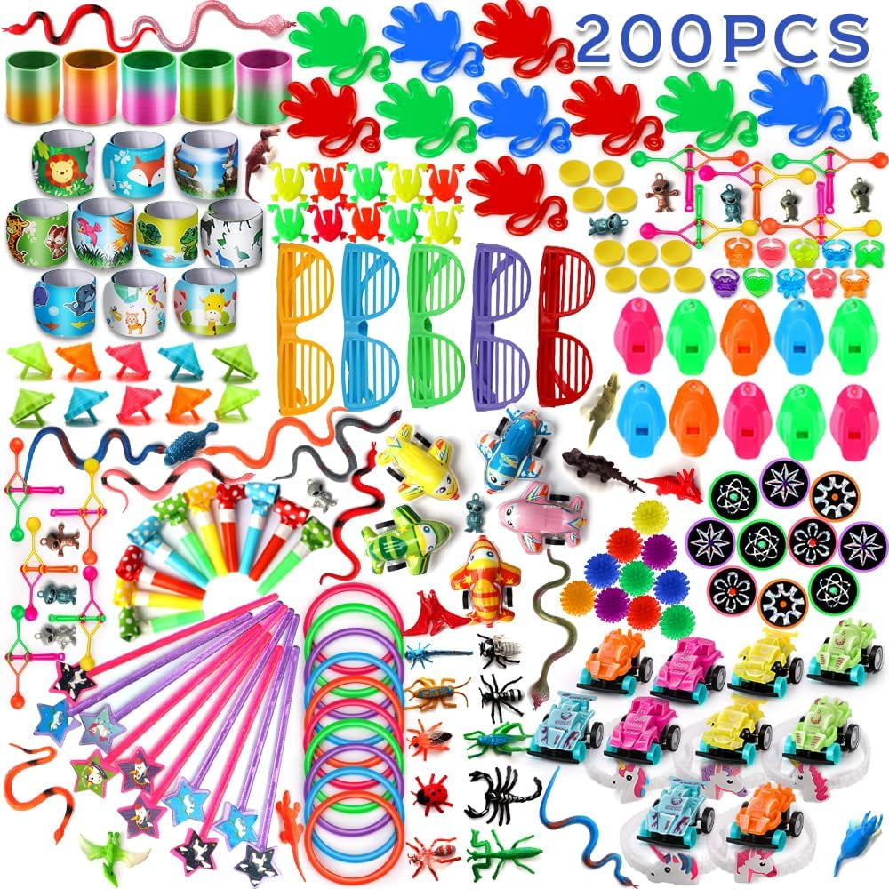 200PCS Kids Birthday Party Favors Prizes Box Toy Assortment for ...