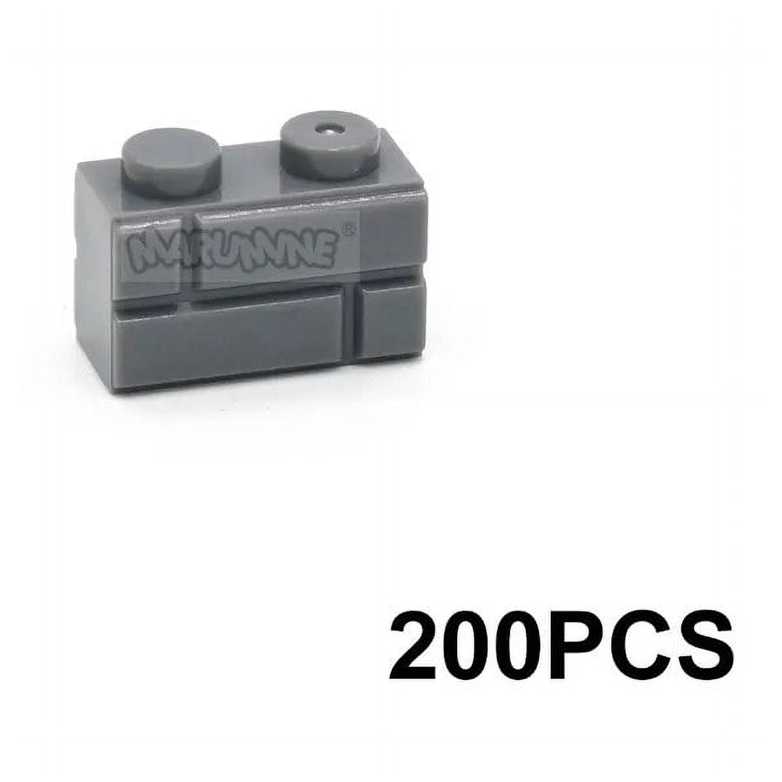 200PCS MOC Building Blocks Accessories 1x2 Classic Bricks Wall Cube ...