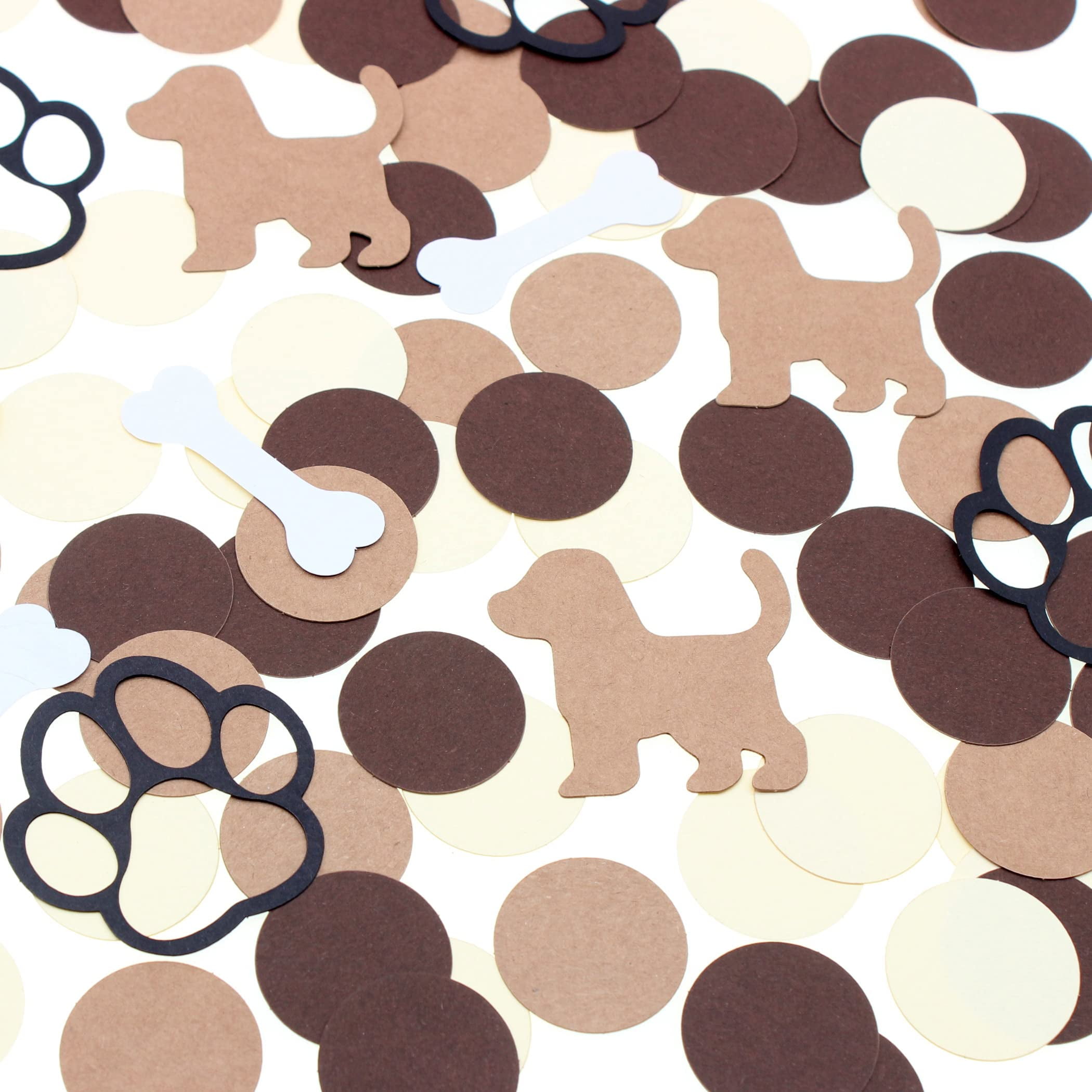 200PCS Pawty Brown Dog Paw Print Confetti Table Scatter Sprinkles ...