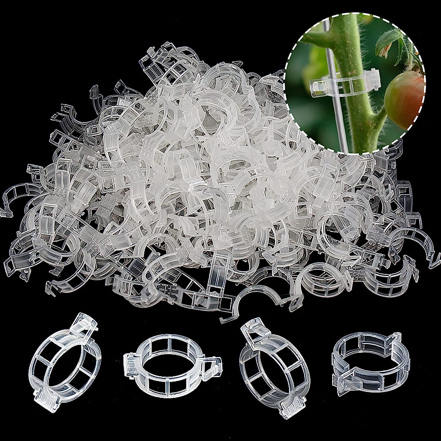 200PCS Plant Support Garden clips, Vegetable Cages and Supports, Garden ...