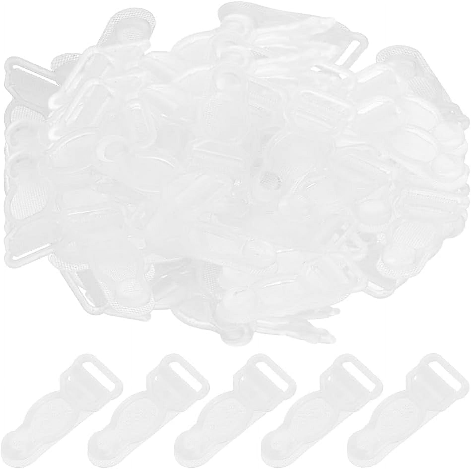 200PCS Plastic Garter Clips Grip Tranparent Garters End Buckle ...