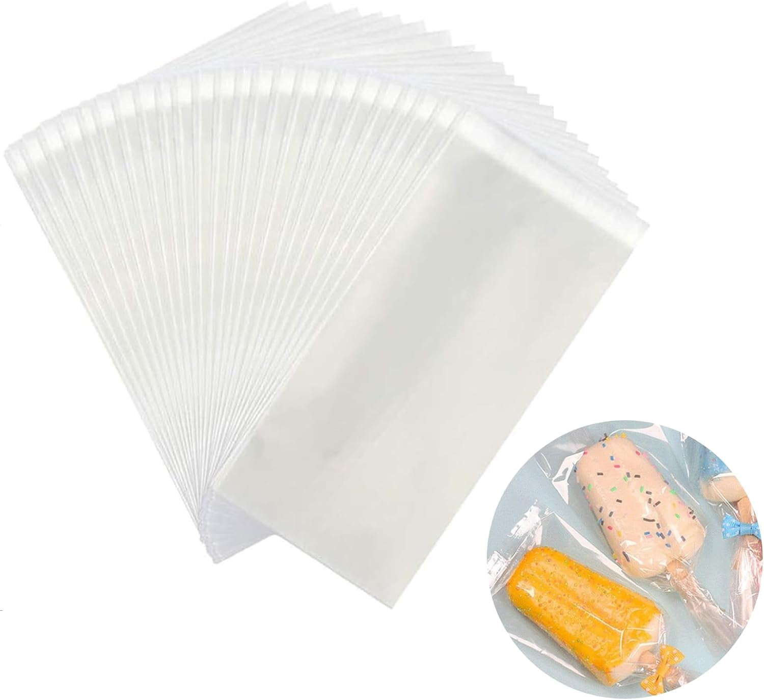 200PCS Popsicle Bags Sealable, Ice Pop Bags For Ice Cream, Self ...