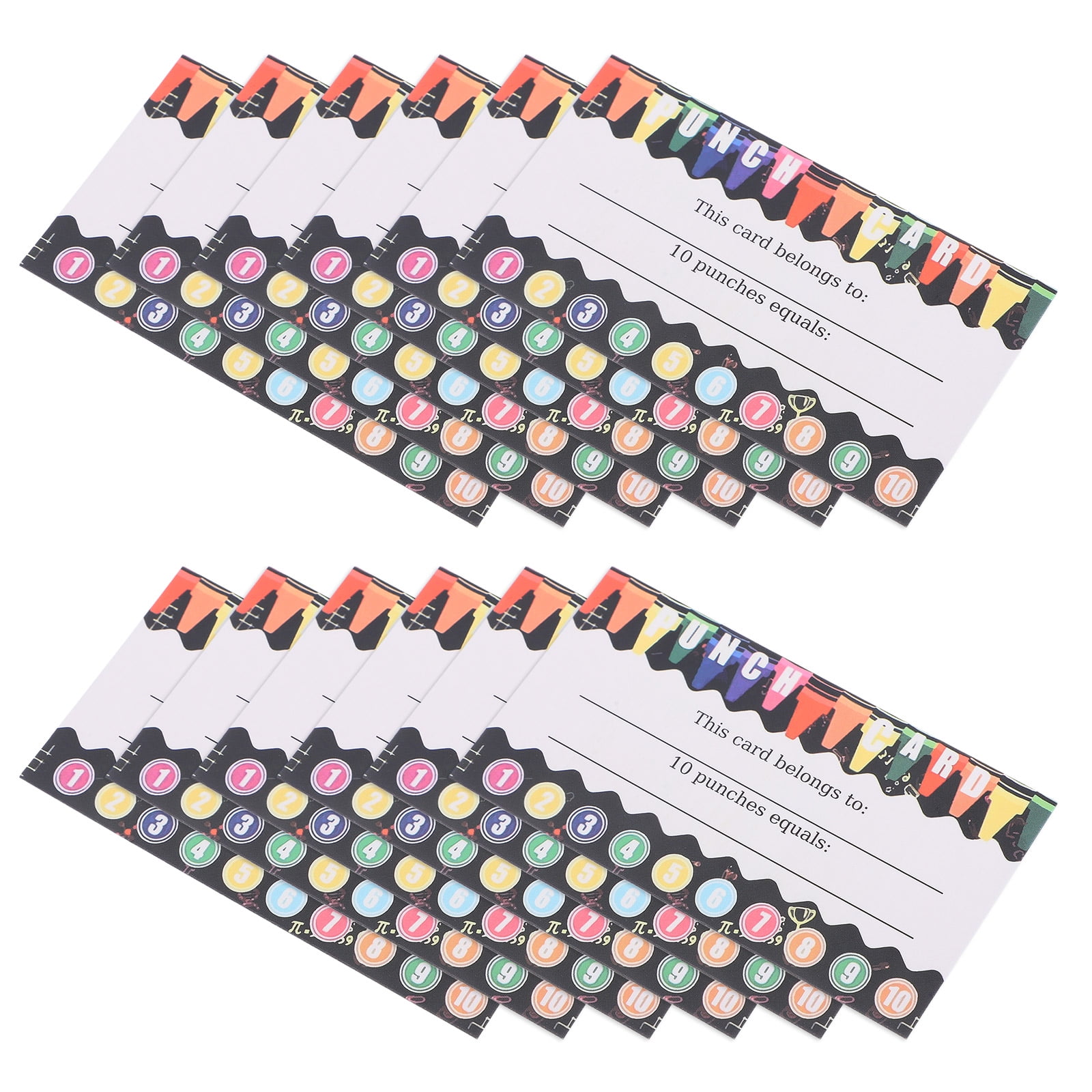 200PCS Punch Cards Incentive Reward Card Student Awards Loyalty Cards ...