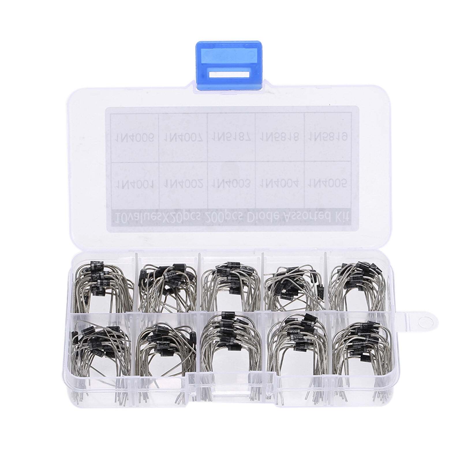 200PCS Rectifier Diode Assorted Kit 10Values 1N4001 1N4002 1N4003 ...