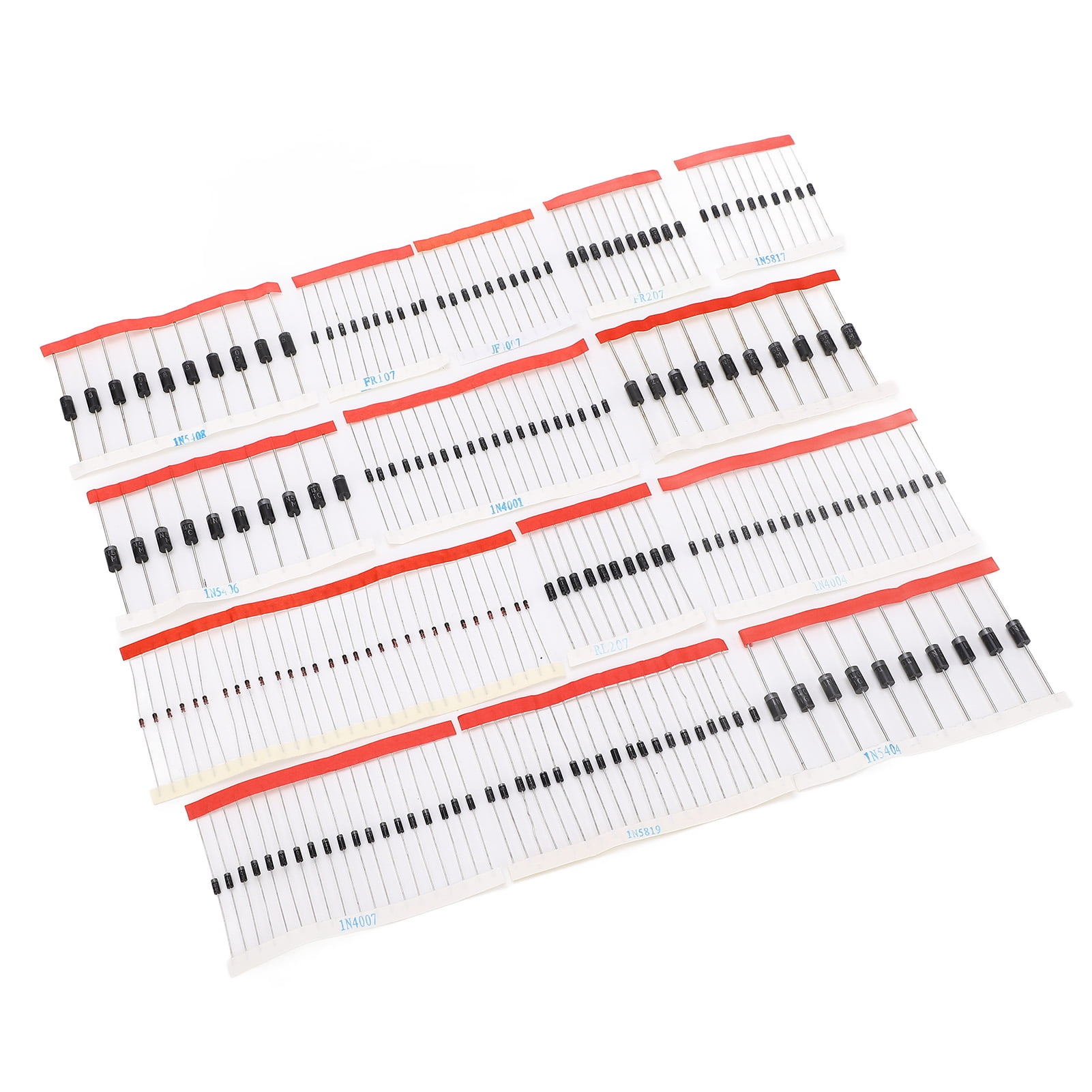 200PCS Rectifier Diode Assorted Kit Semiconductor Low Noise High Stable ...