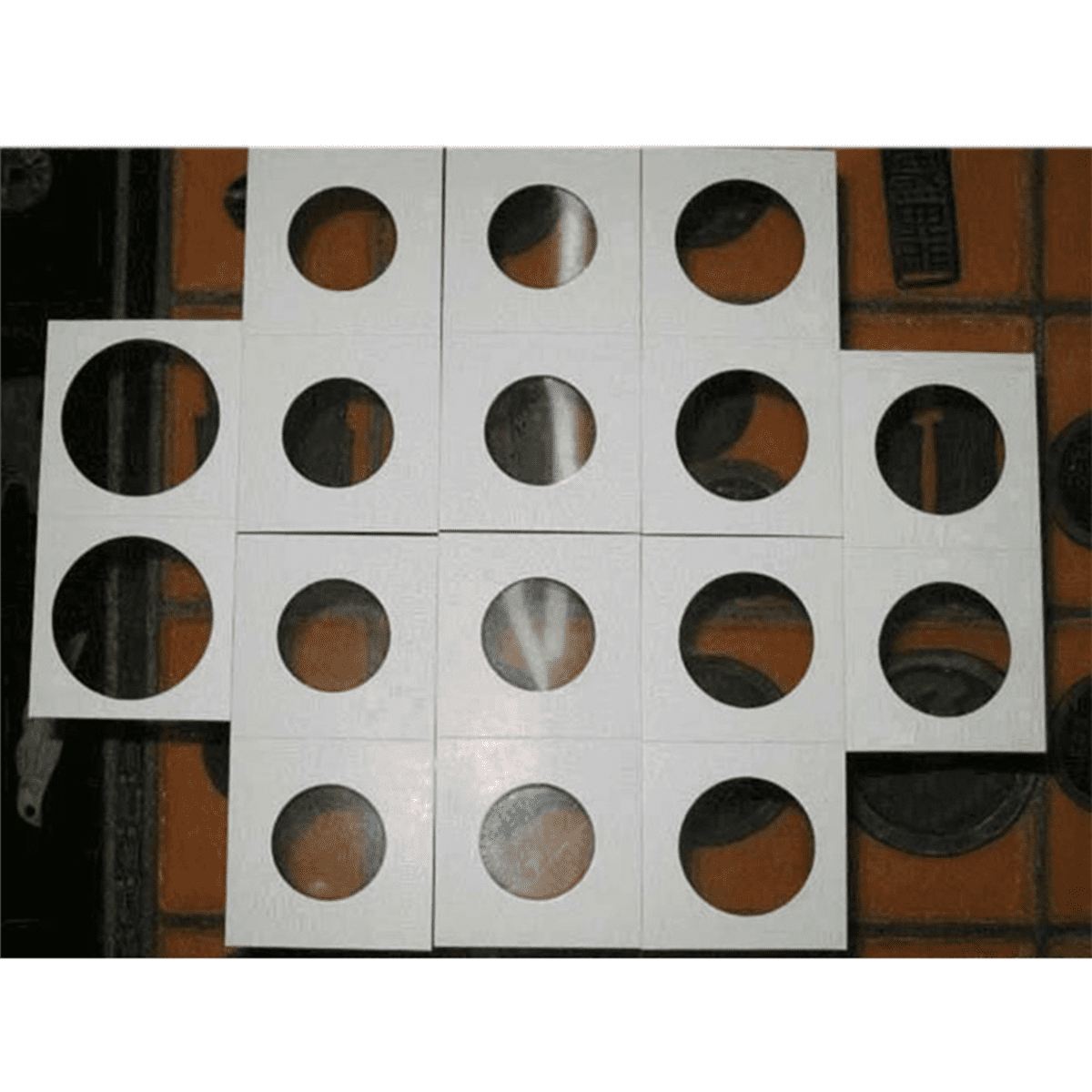 200PCS Square Cardboard Coin Holders Supplies Coin Album Collection ...