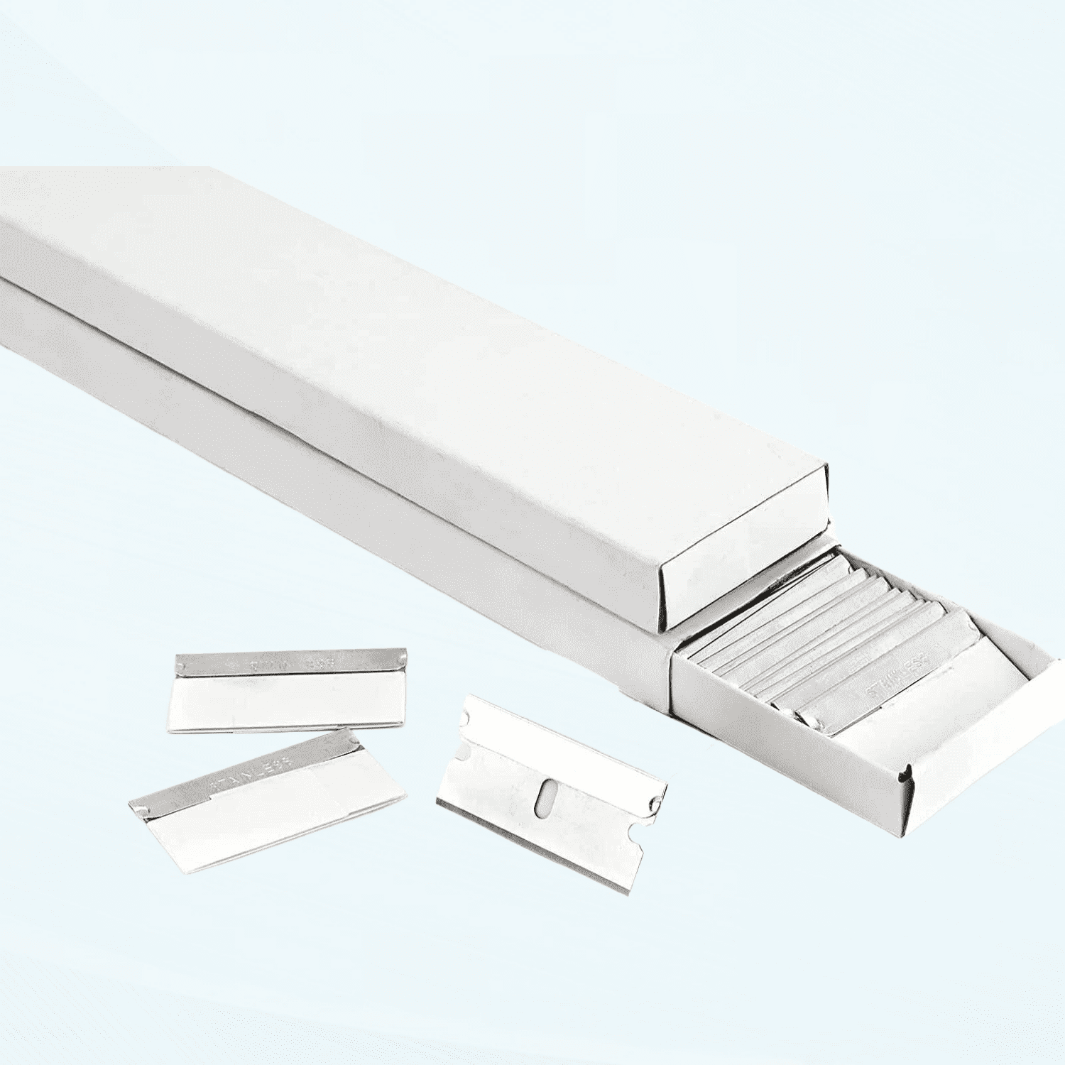 200PCS Stainless Steel Single Edge Razor Blades, Individually Wrapped ...