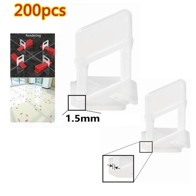 200PCS Tile Leveling System Clips DIY Tiles Leveler Spacers - Tile ...