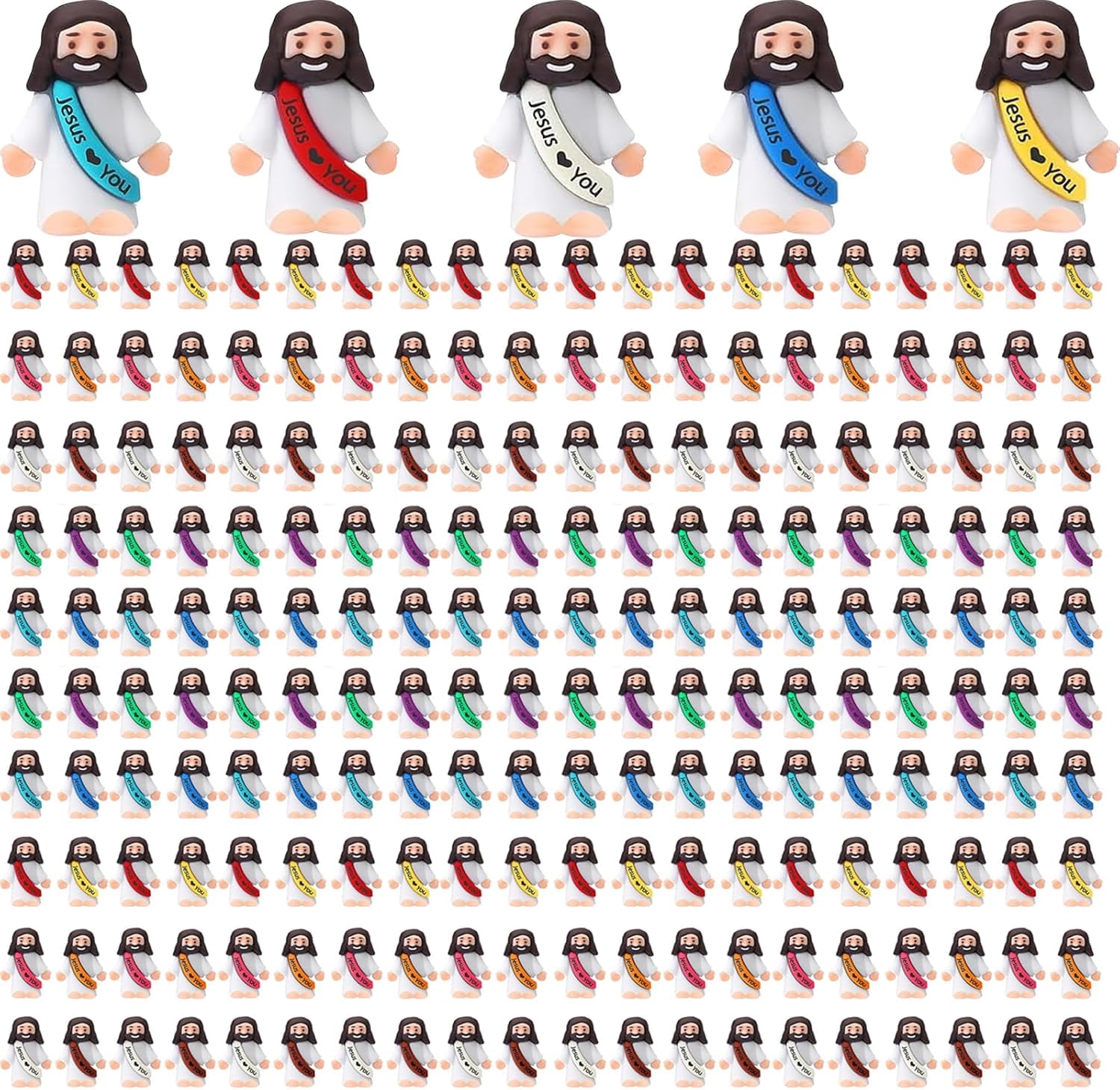 200PCS Tiny Jesus Figures - Little Jesus Figures Bulk Religious Decor ...