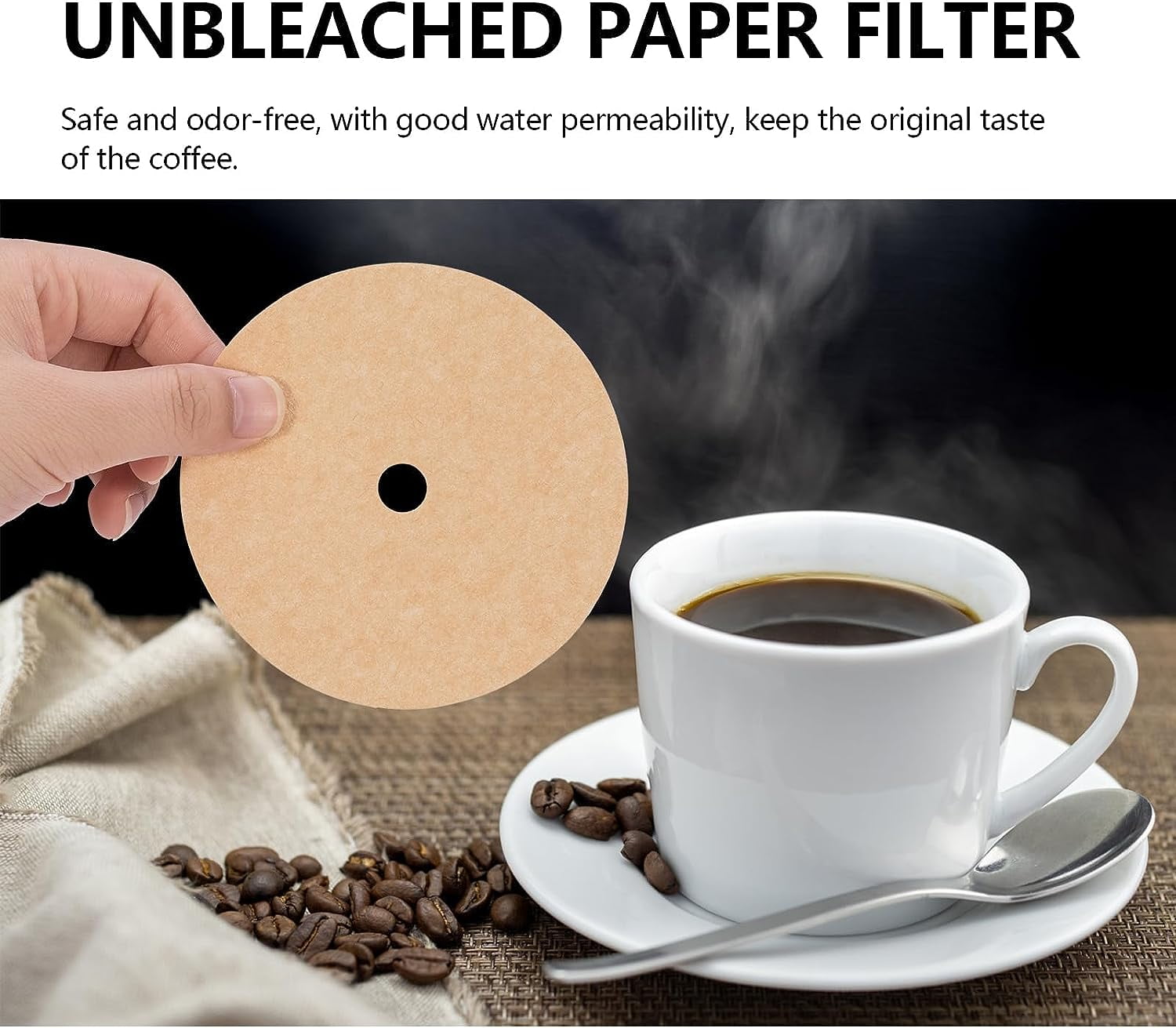 200PCS Unbleached Percolator Coffee Filters, 3.75 Inch Disposable ...