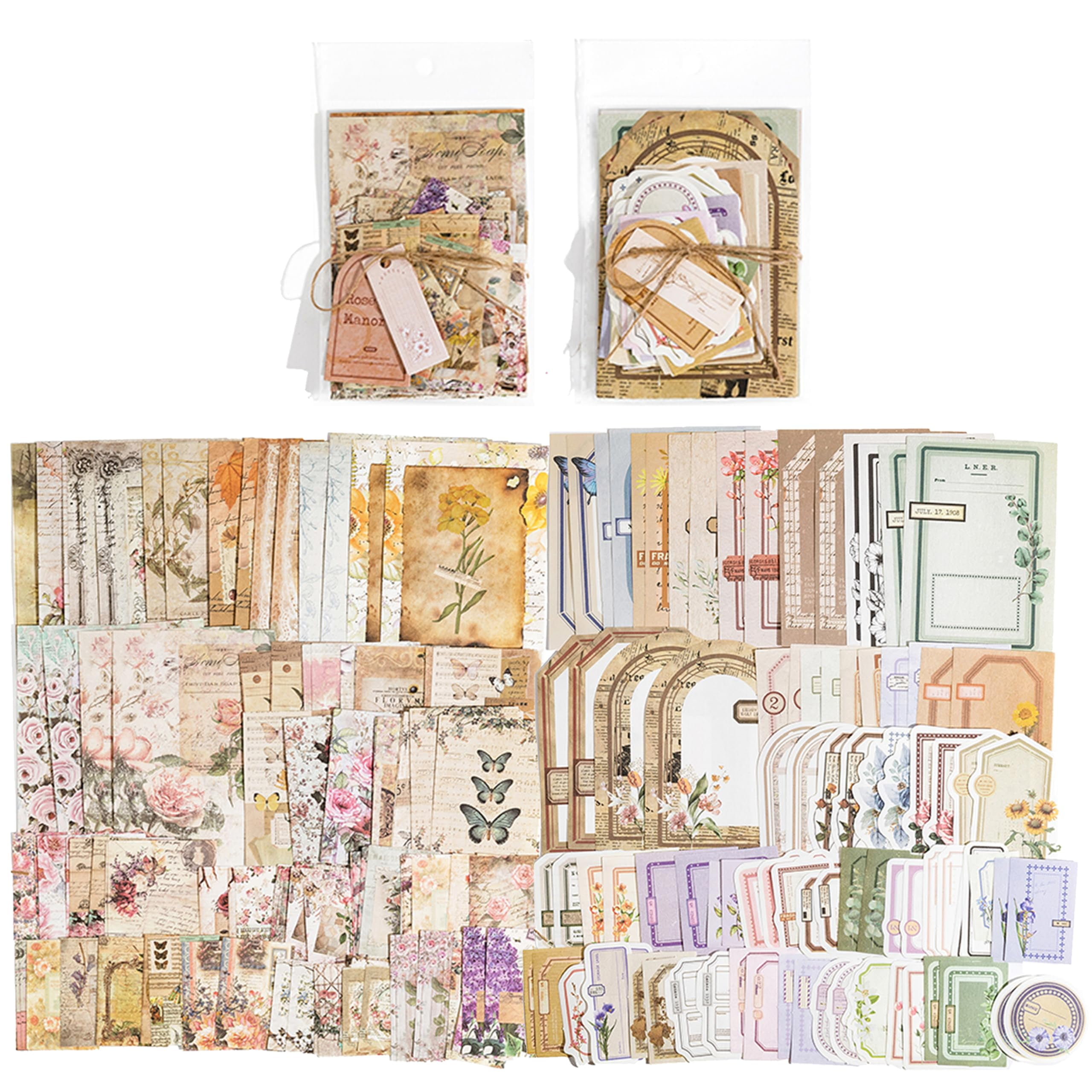 200PCS Vintage Scrapbook Paper TSF6 Journaling Scrapbooking Supplies ...