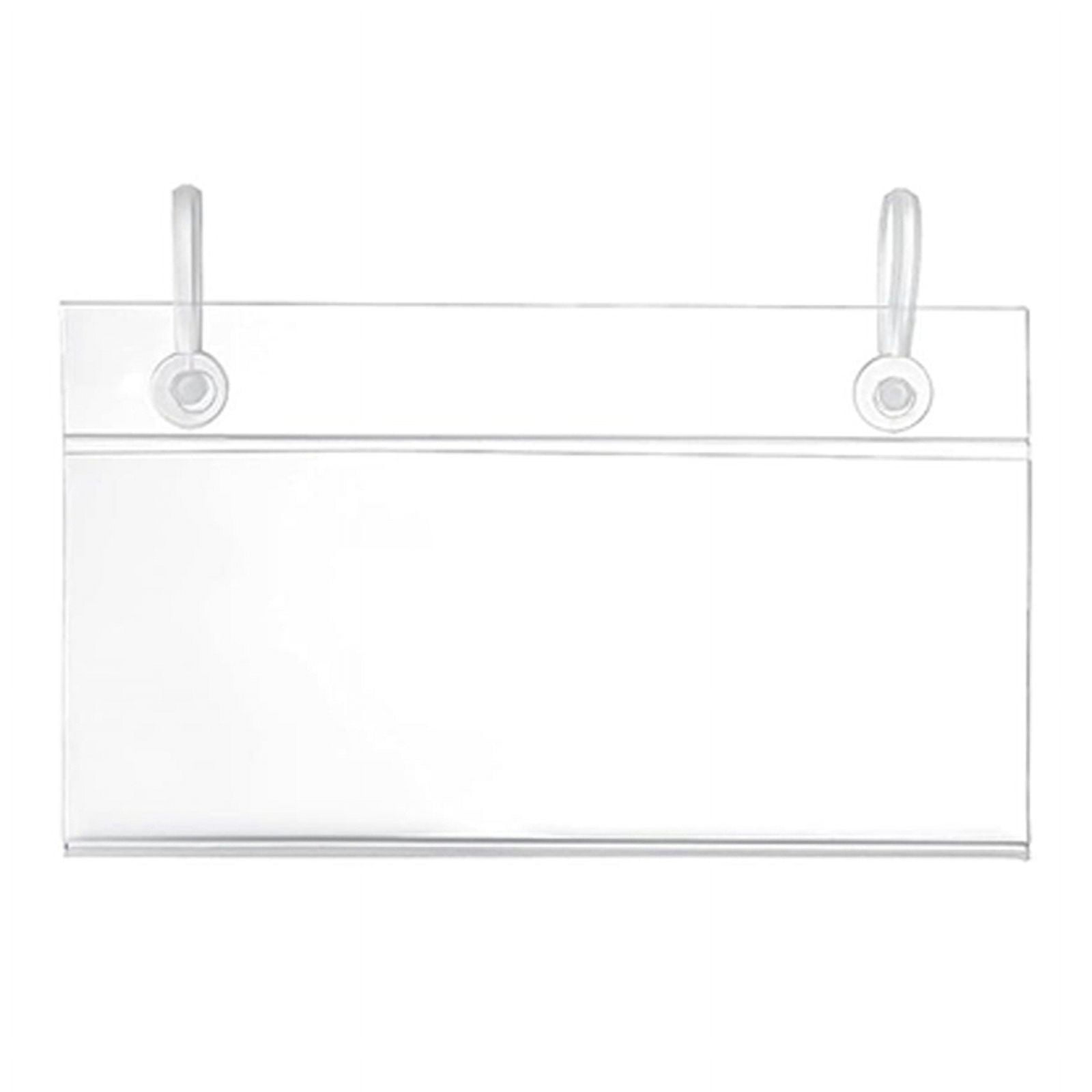 200PCS Wire Shelf Label Holders,4inch X 2.3inch Clear Price Tag Holder ...