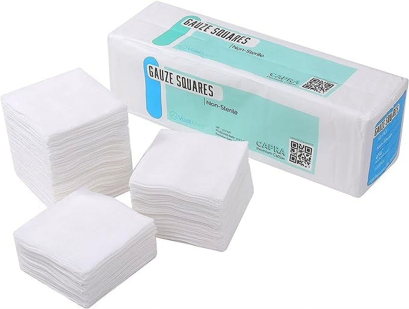 VASTMED 200PCs Non-Woven Gauze Sponges Pads | Woven for Medical First ...