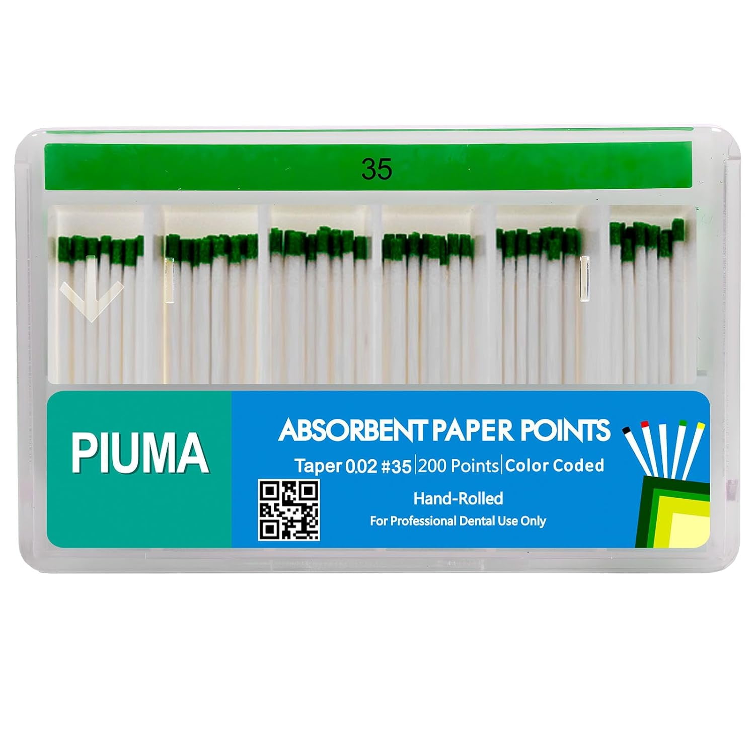 200PCs #35 Dental Piuma Absorbent Paper-Points Assorted Sizes Tapper ...