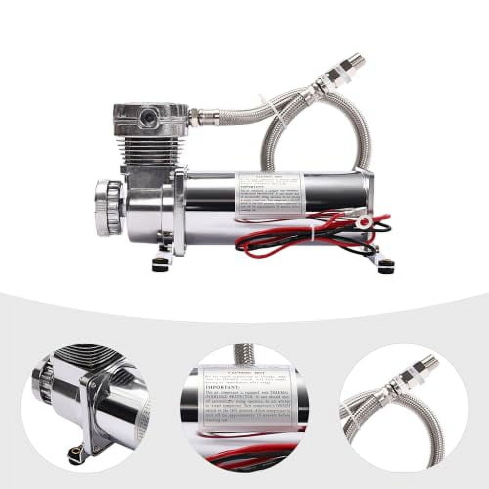 200PSI 3/8 NPT Heavy Duty Air Train Horn/Air Ride Suspension Compressor ...