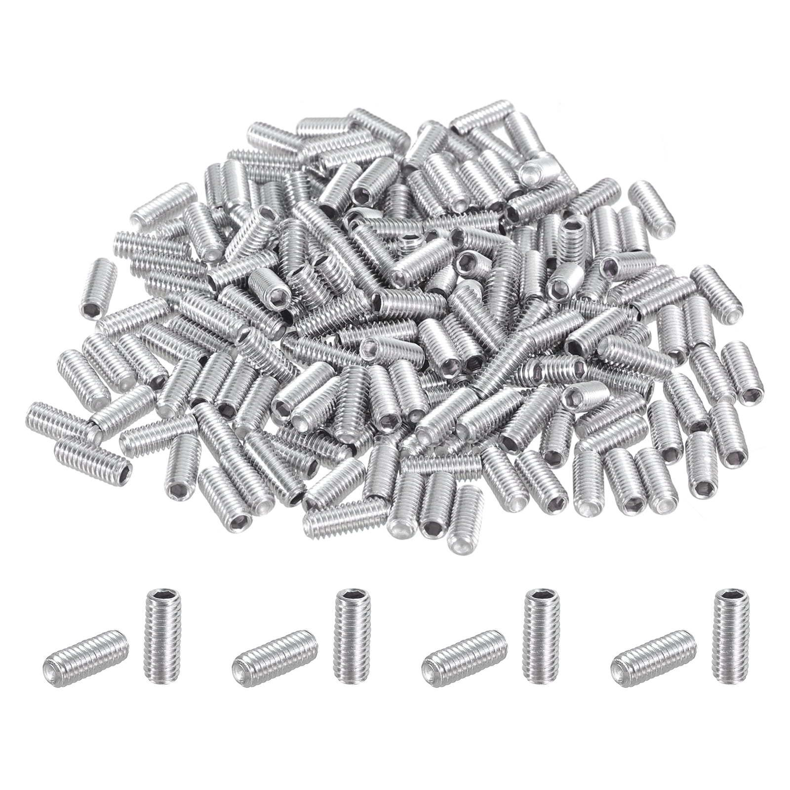 Socket Grub Screws Hex Socket Grub Screw Flat Point Grub Bolt Stainless ...