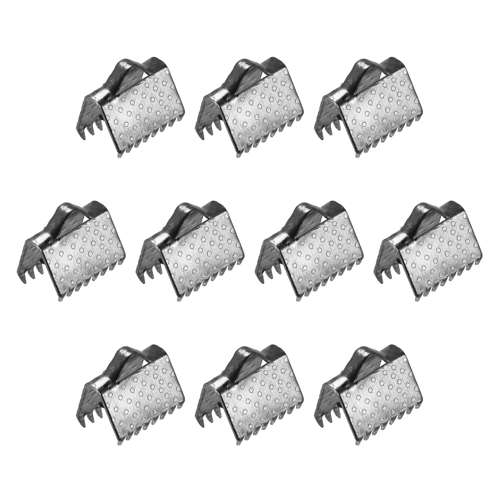 200Pack Ribbon Crimp Clamp Ends 8mm Cord End Clasp for DIY Craft ...