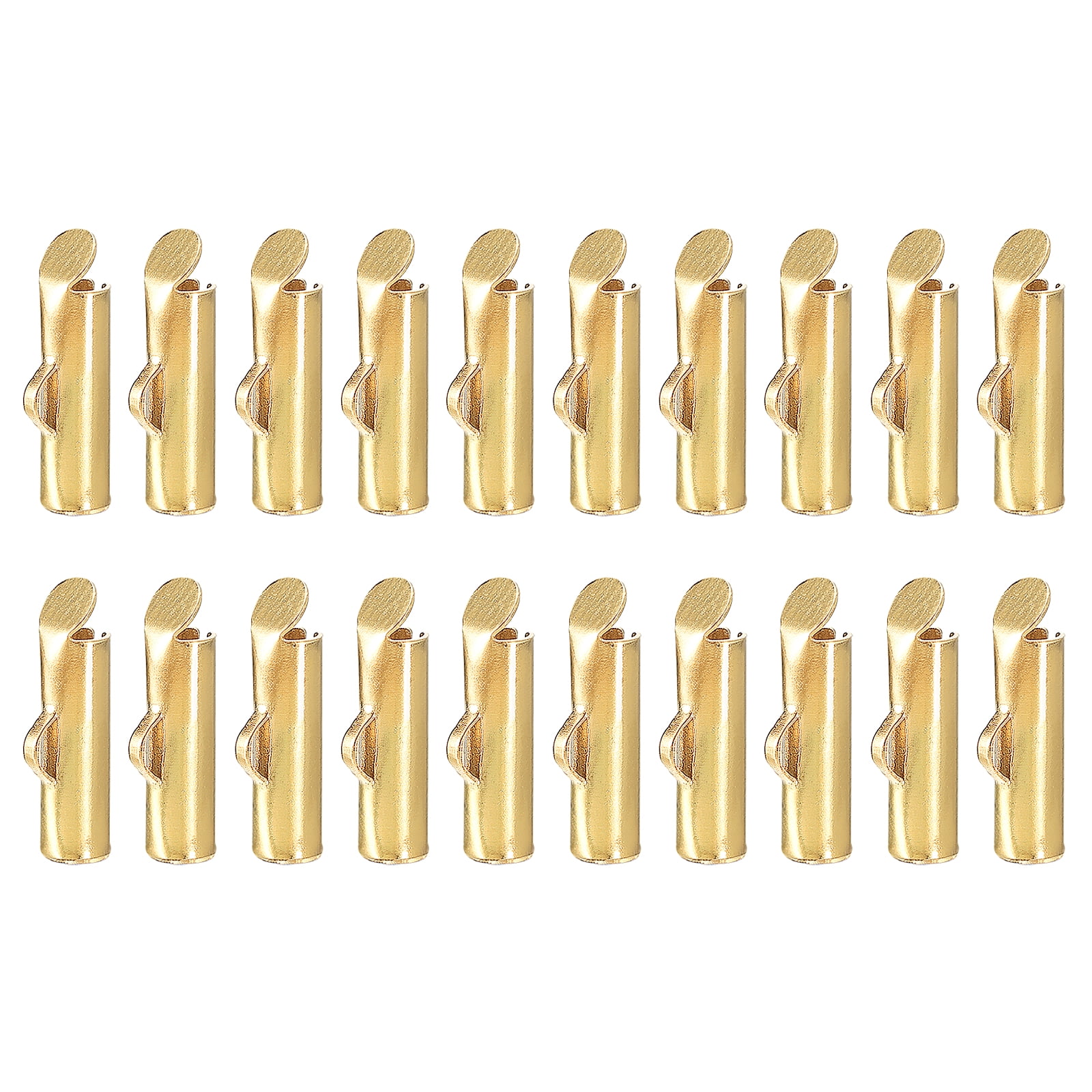 200Pack Slide on End Clasps, 10mm Tube Ball Bead Slider Crimp Ends ...