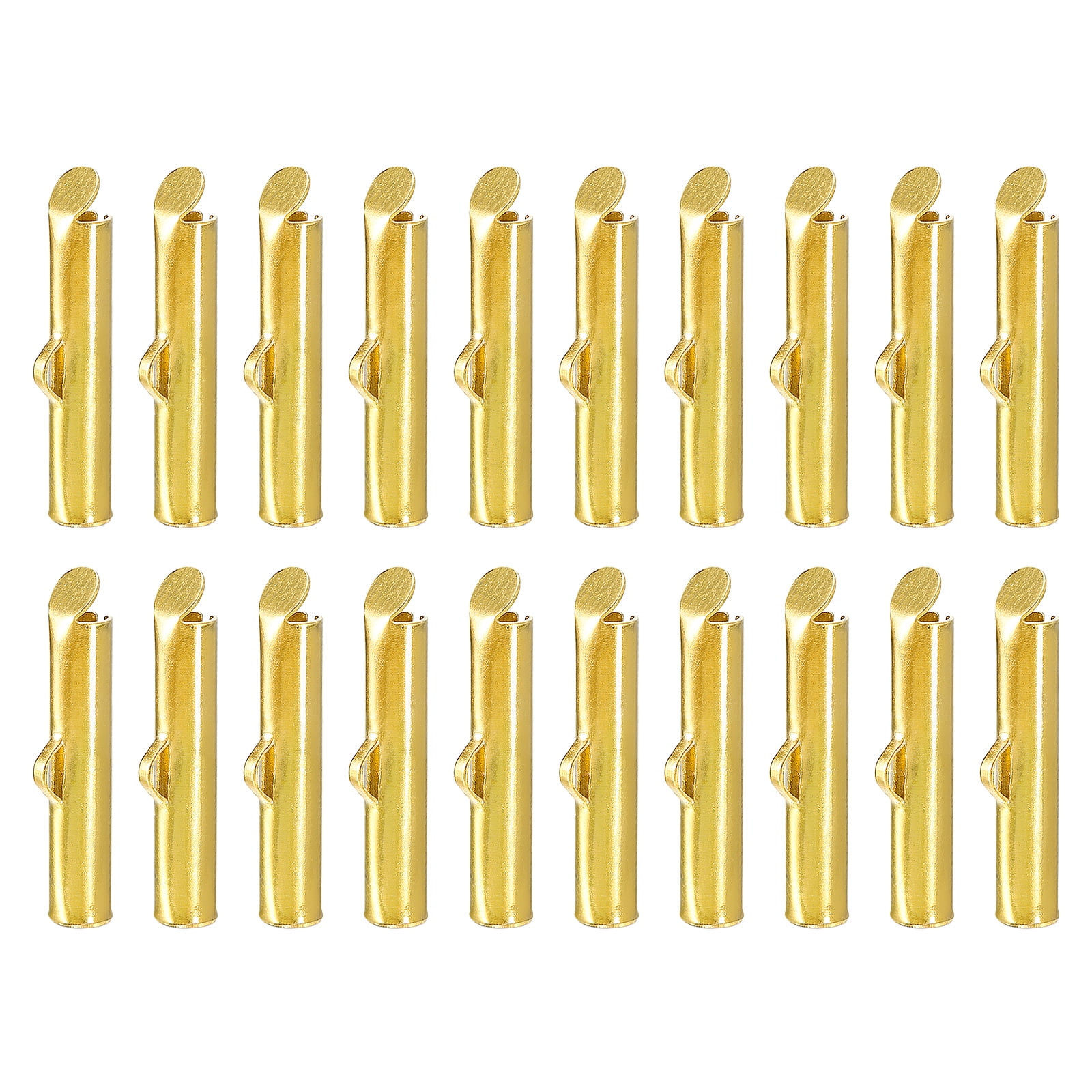 200Pack Slide on End Clasps, 16mm Tube Ball Bead Slider Crimp Ends ...