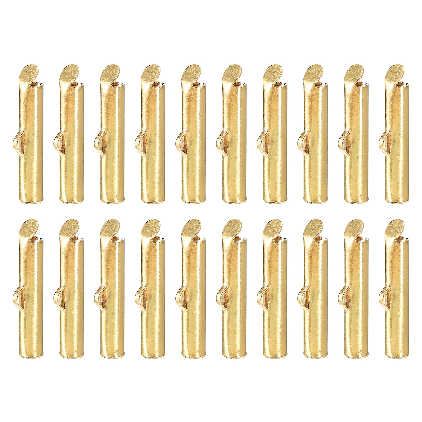 200Pack Slide on End Clasps, 16mm Tube Ball Bead Slider Crimp Ends ...