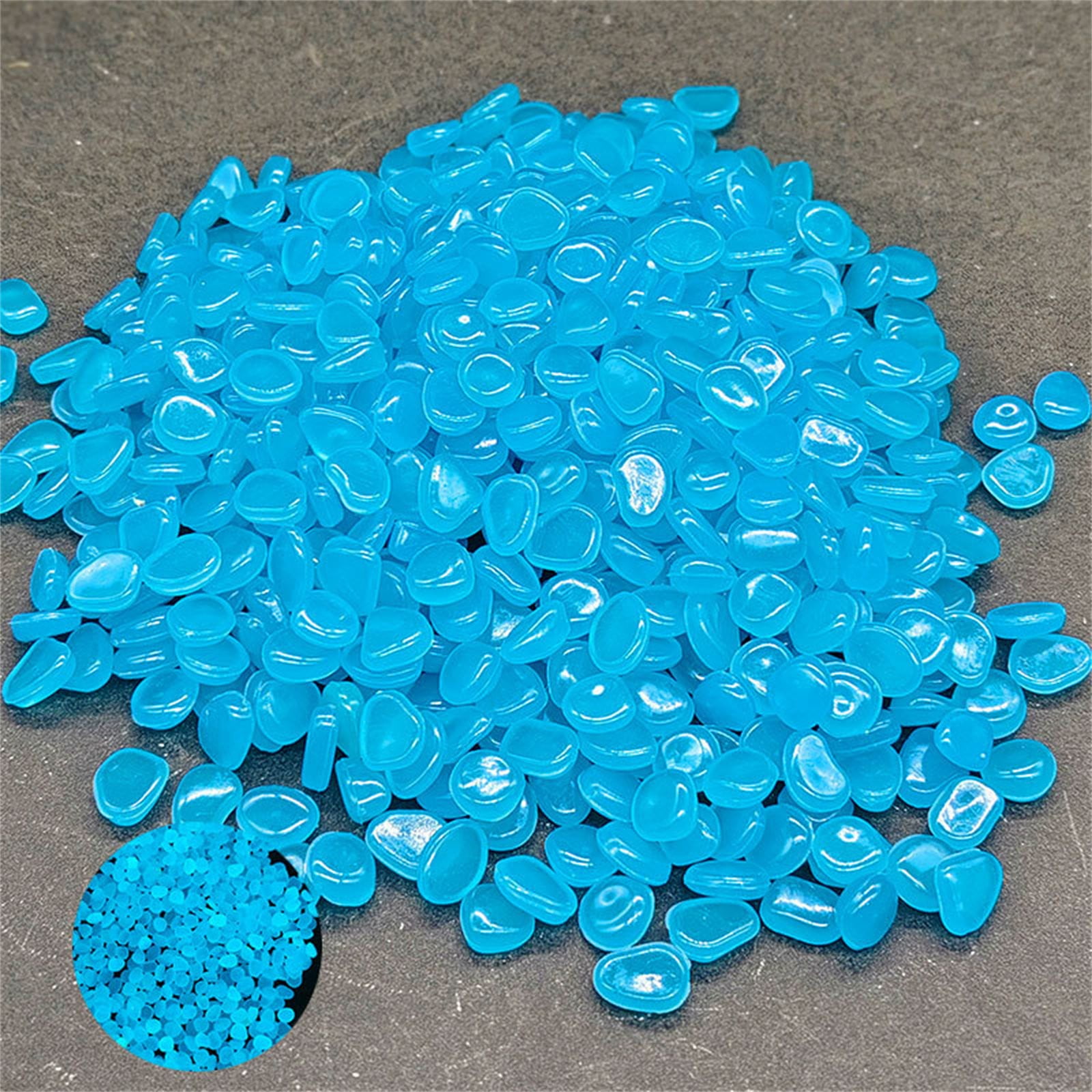 200Pc Dark Blue Glow In Dark Aquarium Stones for Fish Tank Decor, By ...