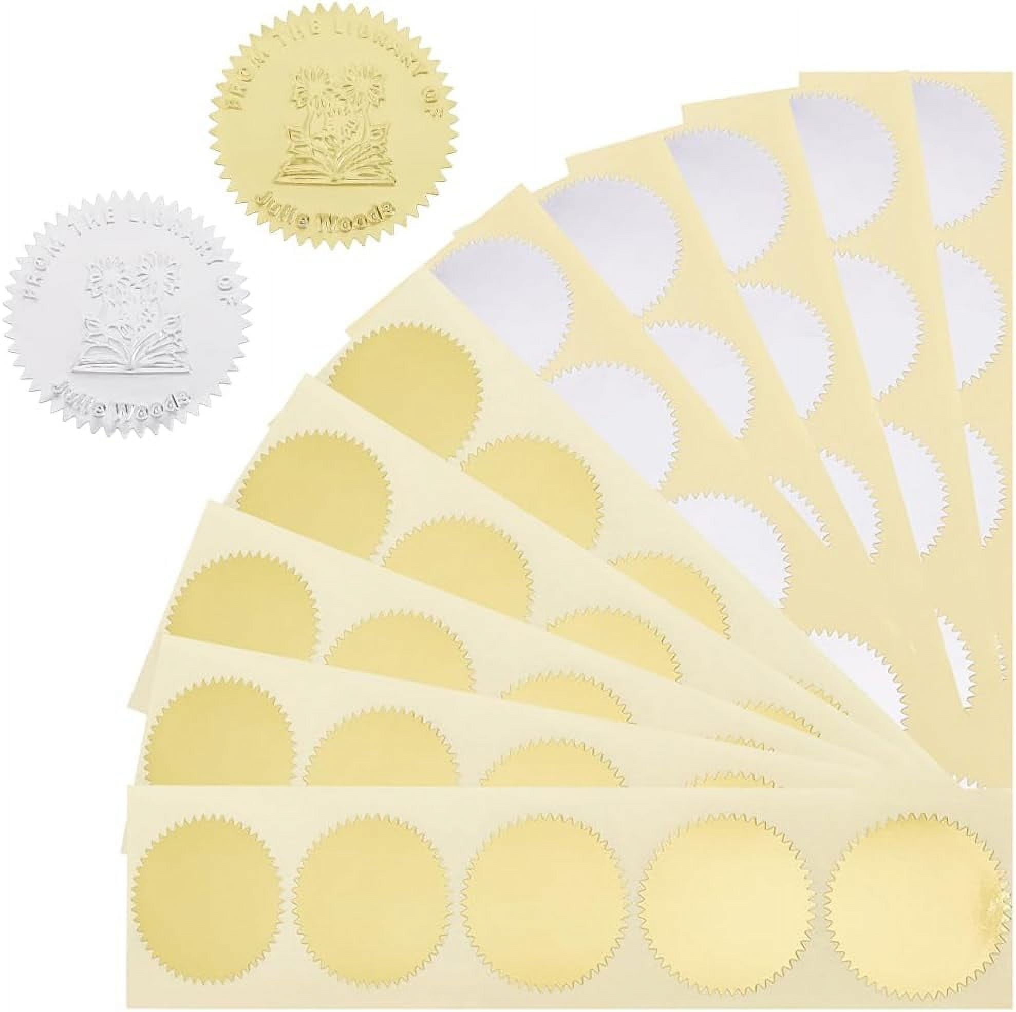 200Pcs 1.77 Inch Gold Seal Labels Certificate Award Seals Stickers 2 ...
