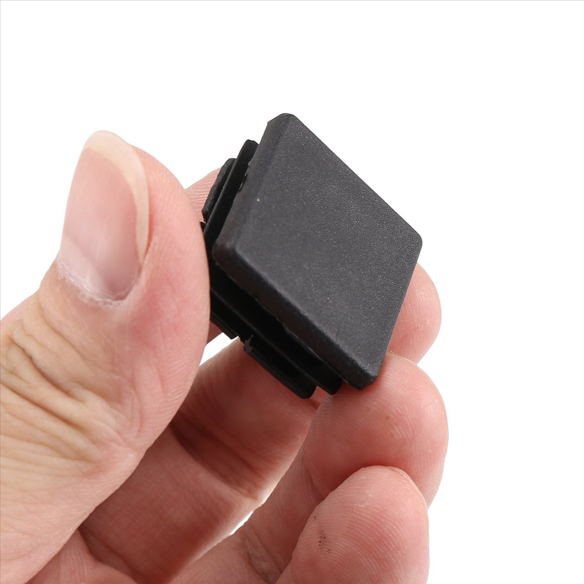200Pcs 1 Inch Square Tube End Cap Plastic Plugs Tube End Caps Post Pipe ...