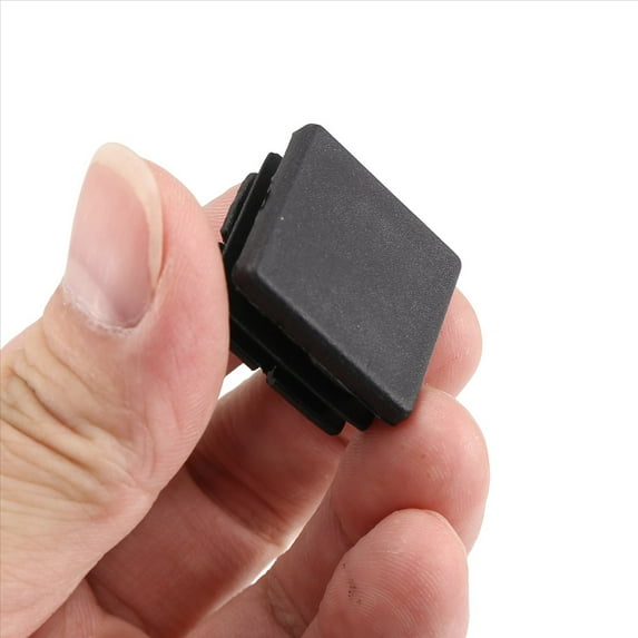 200Pcs 1 Inch Square Tube End Cap Plastic Plugs Tube End Caps Post Pipe ...